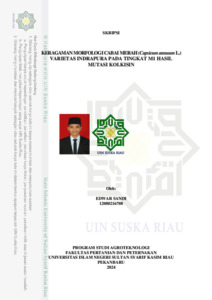 KERAGAMAN MORFOLOGI CABAI MERAH (Capsicum annuumL.) VARIETAS INDRAPURA PADA TINGKAT M1 HASIL ...